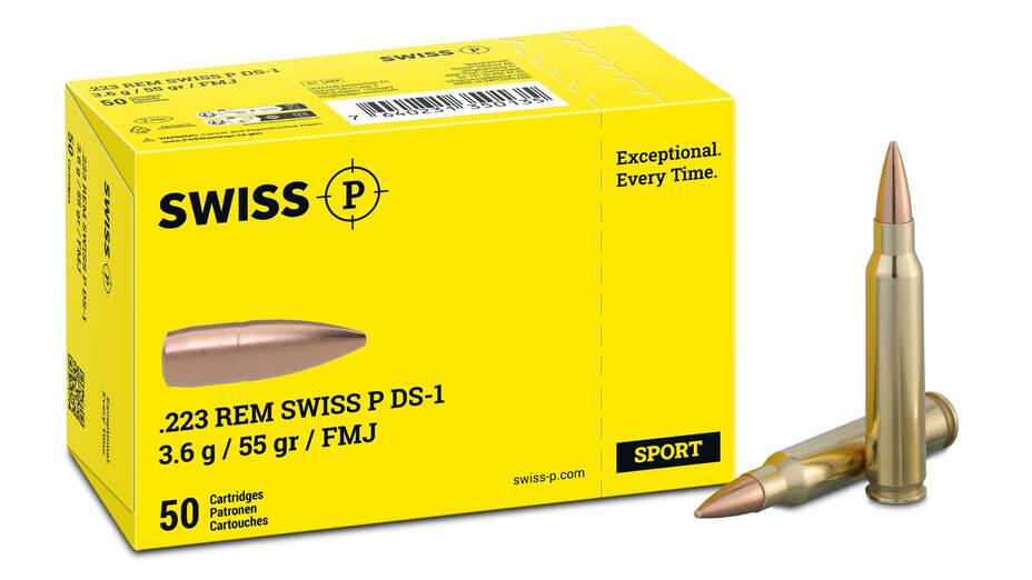 SWISS P .223 Rem. DS-1 3,6g/55gr 50Stk. „Staffelpreise“ - AGT Gun Trade